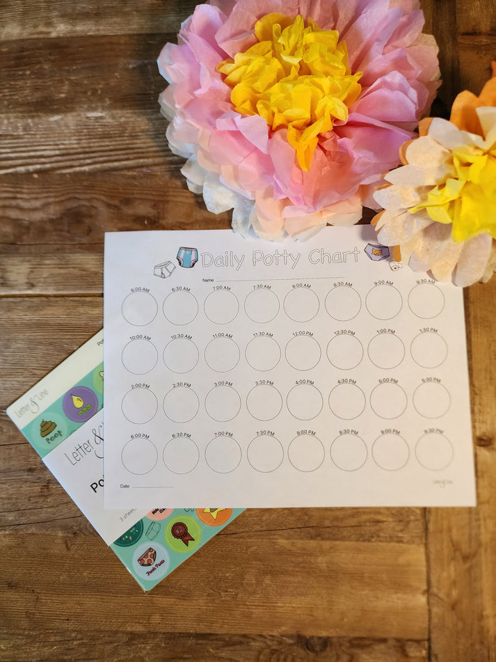 Daily Potty Chart Printable – Letter & Line